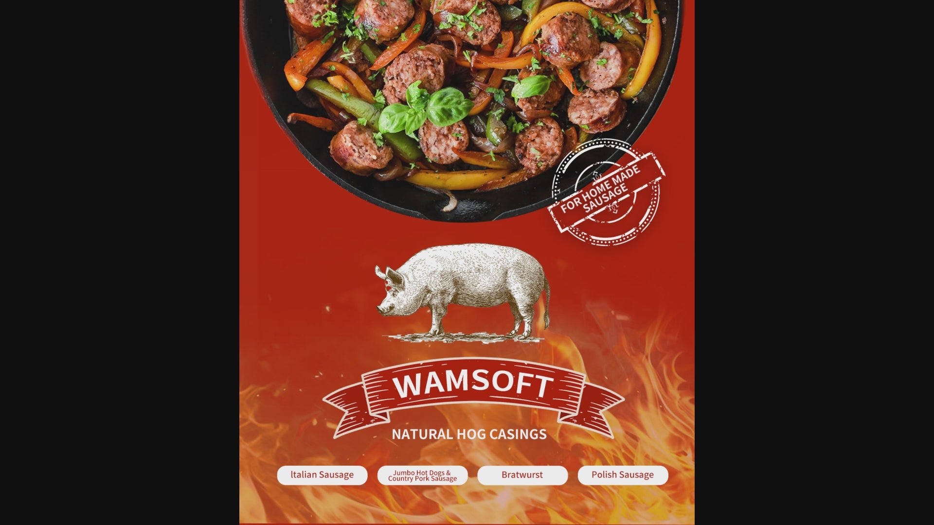 Natrual Hog Casing For Sausage, 0.5 lbs.Hog Casings for 35 lbs meat,Home made sausage – Wamsoft ...